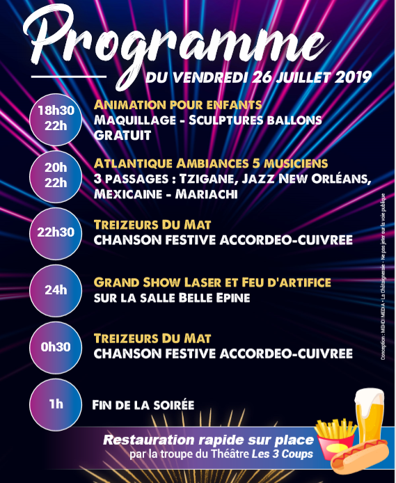 Folle Soirée du 27/07 : le programme | La Chataigneraie – Site internet ...